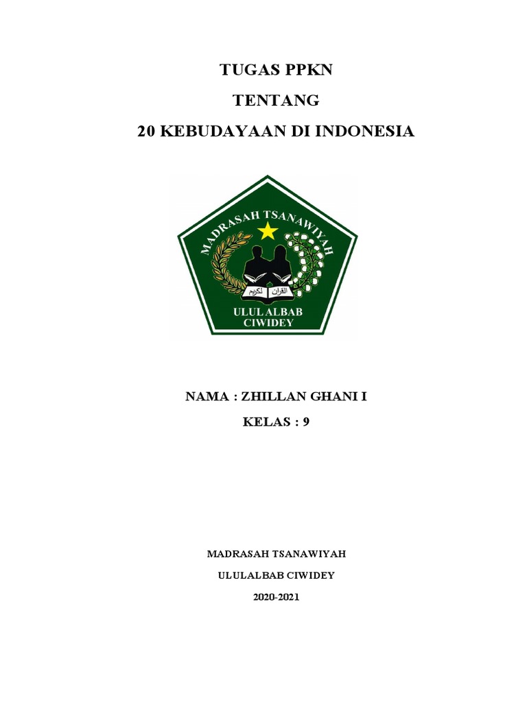 Tugas PPKN Mts Ulul Albab | PDF | Ilmu Sosial | Seni