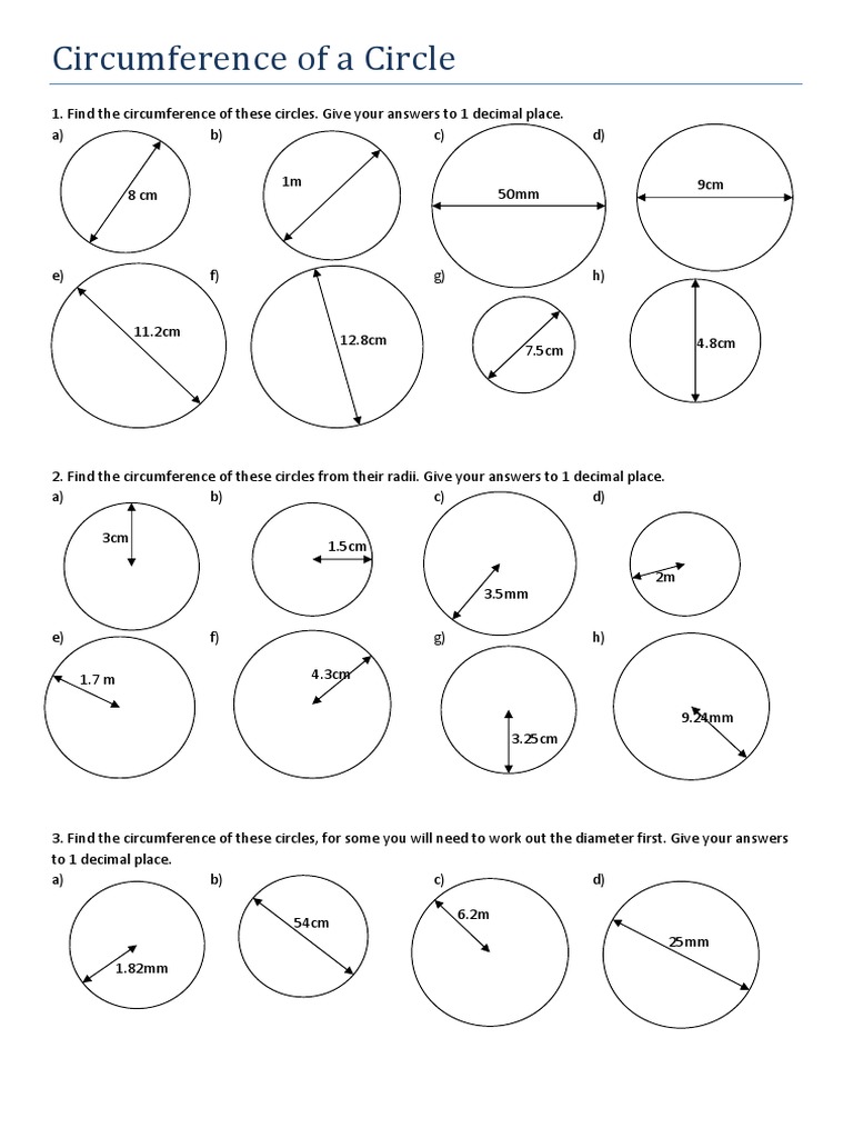 Circumference of A Circle | Download Free PDF | Geometry | Geometric Shapes