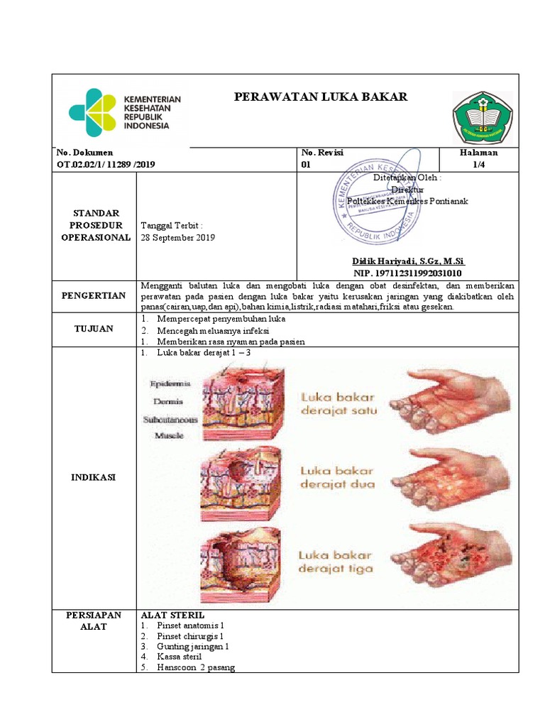 SOP Perawatan Luka Bakar | PDF