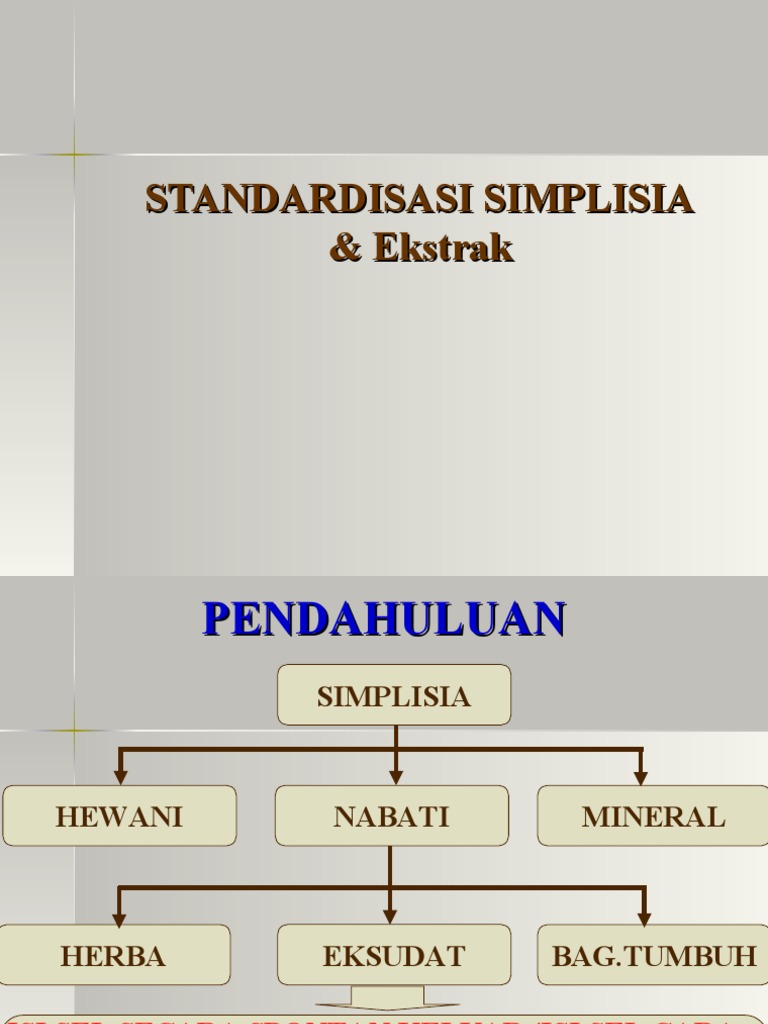 Standardisasi Simplisia | PDF | Kesehatan Holistik | Sains & Matematika
