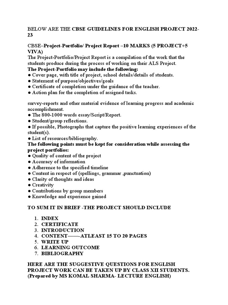 English Project 2022 | PDF