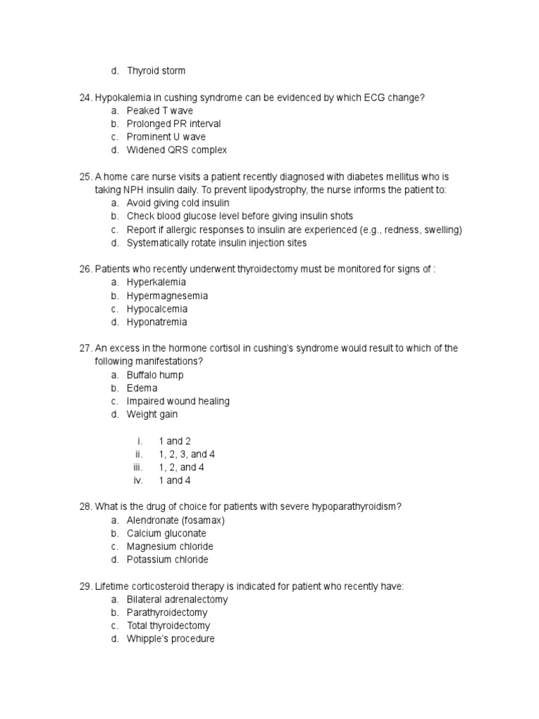 Endocrine Quiz 5 Pdf