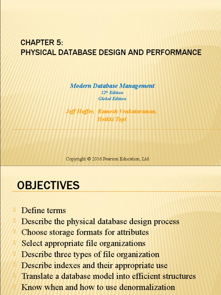 Ch05 - Physical Database Design and Performance | PDF | Database Index | Databases
