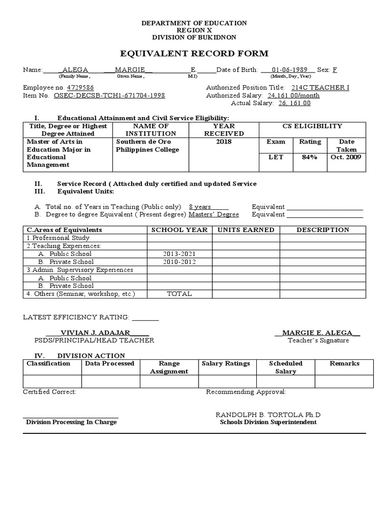 Erf For t3 Margie | PDF