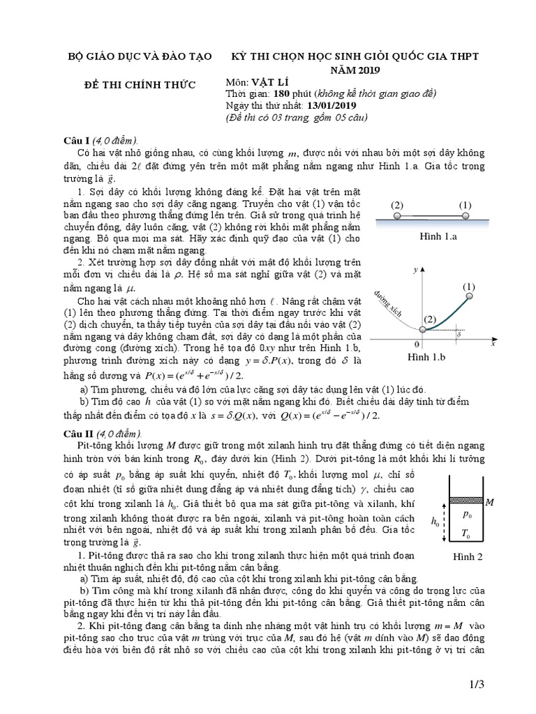 Đề VPHO 2018-2019 ngày 1 | PDF