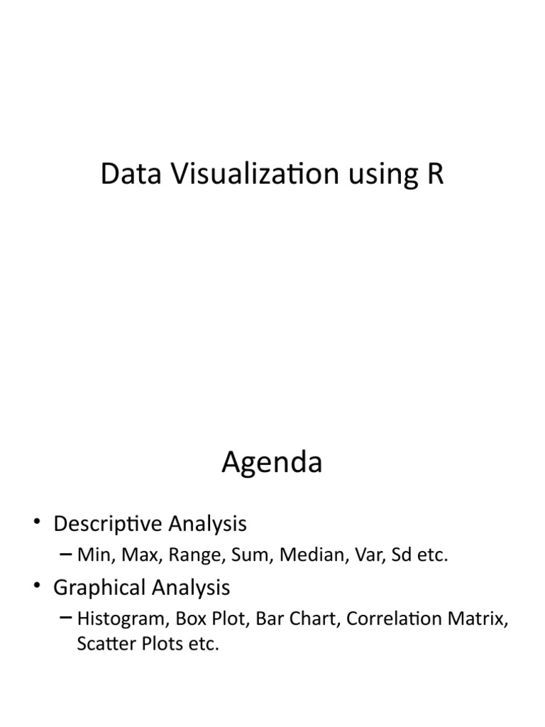 Descriptive and Graphical Analysis Using R | PDF | Scatter Plot ... Descriptive and Graphical Analysis Using R | PDF | Scatter Plot ...