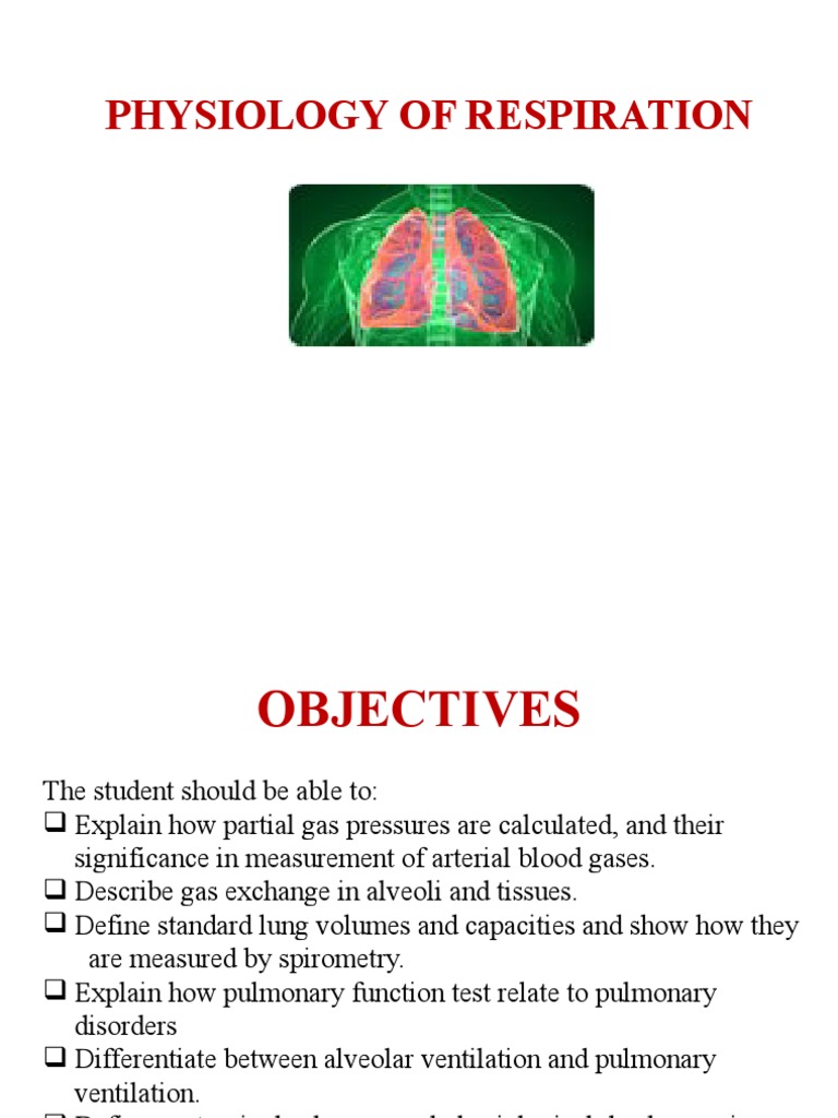 L 2 Physiology Of Respiration Ii Pdf Lung Breathing