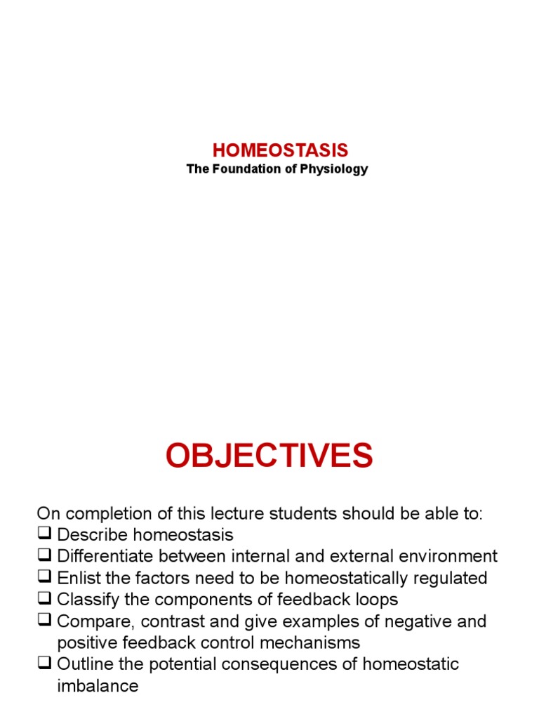 L 1 - (II) Homeostasis | PDF | Homeostasis | Human Body