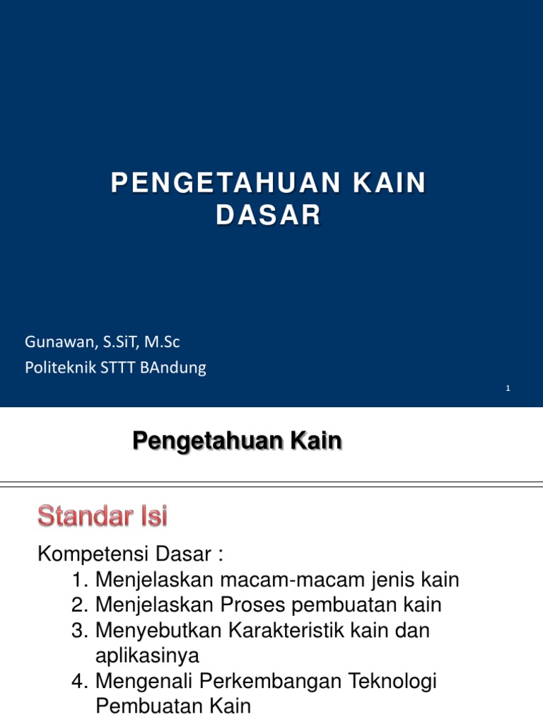 Pengetahuan Kain | PDF