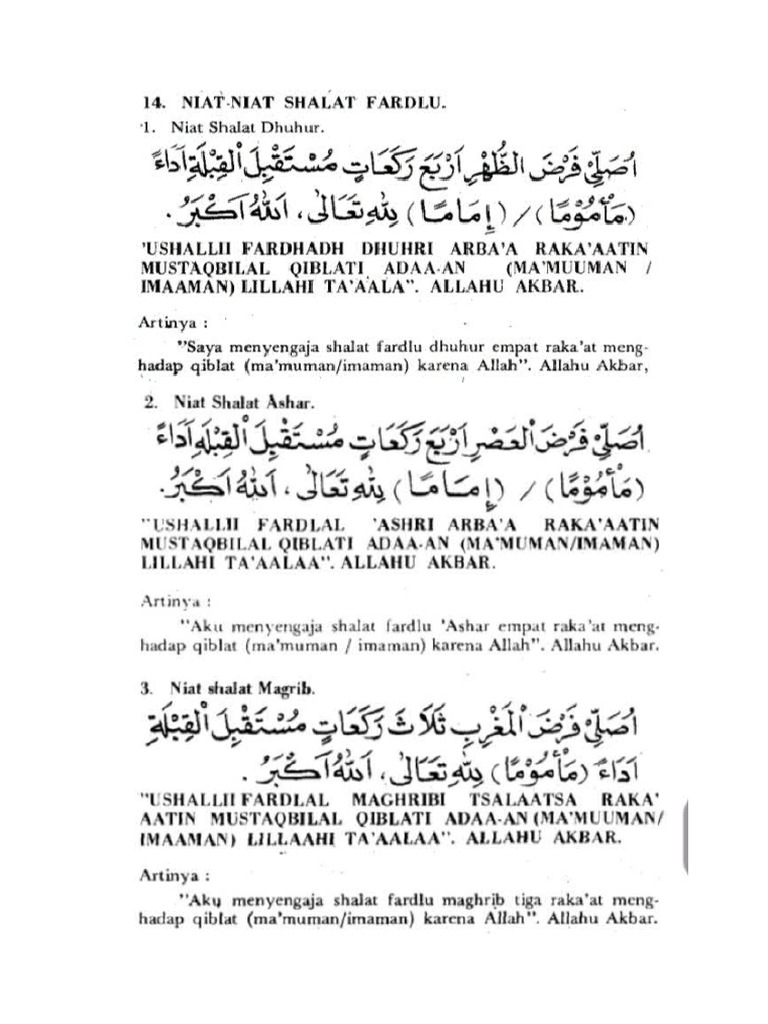Panduan Sholat Fardu | PDF
