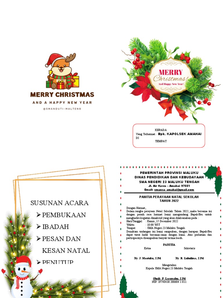 Undangan Natal Sekolah | PDF