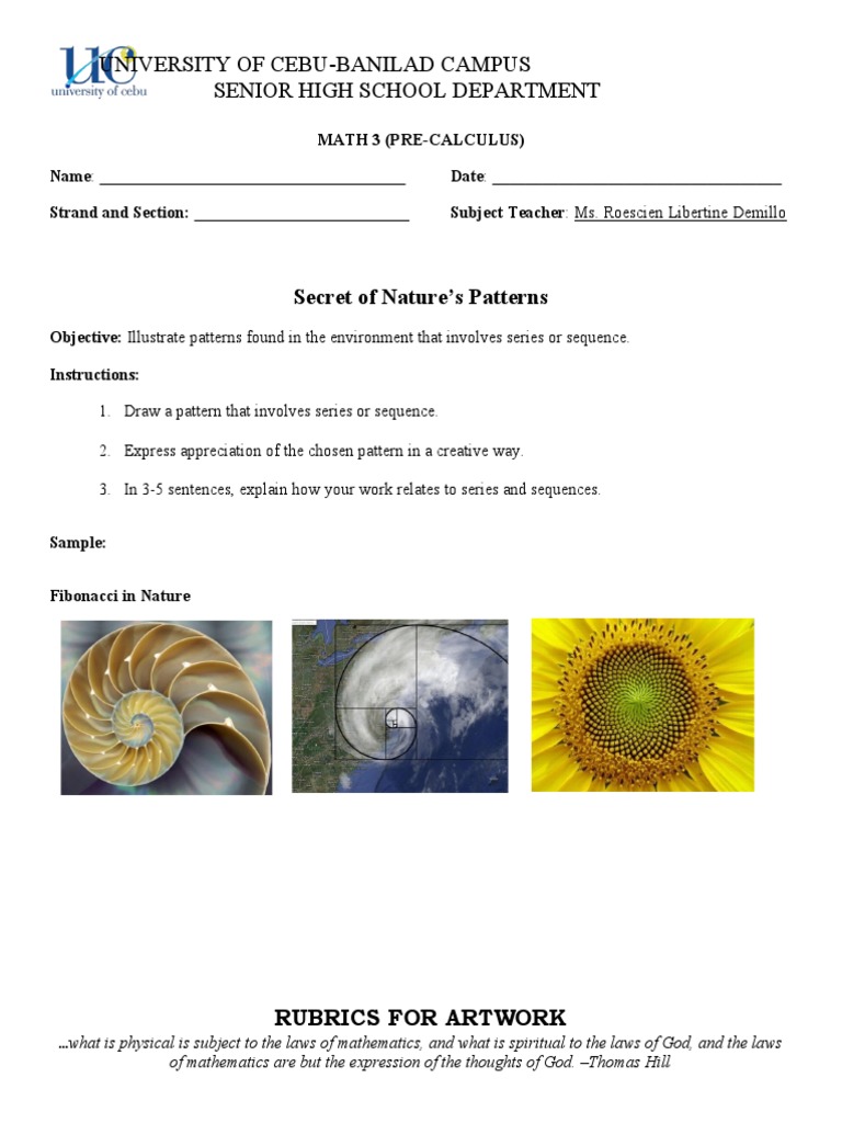 PT # 2.1 Series Sequences | PDF | Mathematics | Science