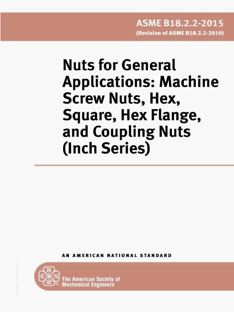 Asme B18.2.2-2015 | PDF