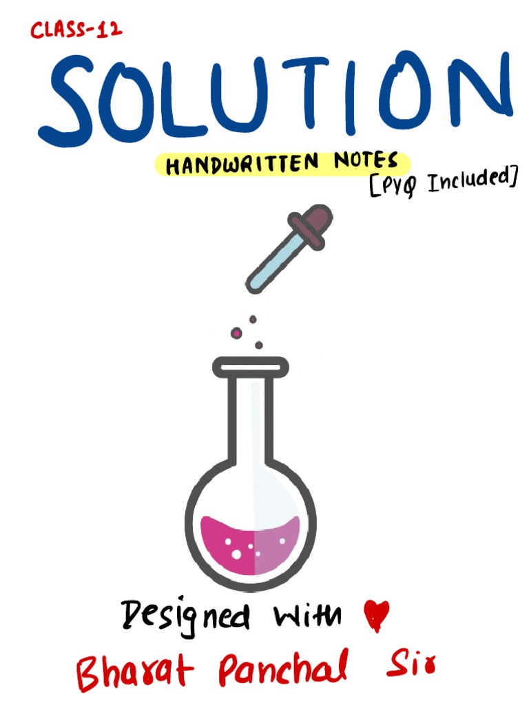 Solution Notes by Bharat Panchal | PDF | Solubility | Applied And ...