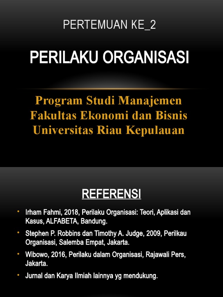 Pertemuan Ke - 2 Perilaku Organisasi | PDF | Karier & Perkembangan ...