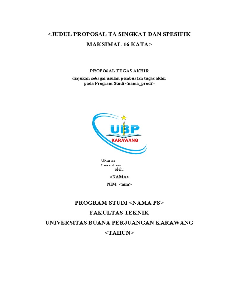 Template Proposal TA FT 2022 Rev1 | PDF | Seni