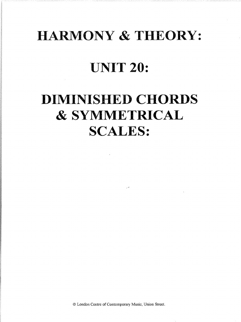 H&T 20 Dim Chords & Symmetrical Scales | PDF