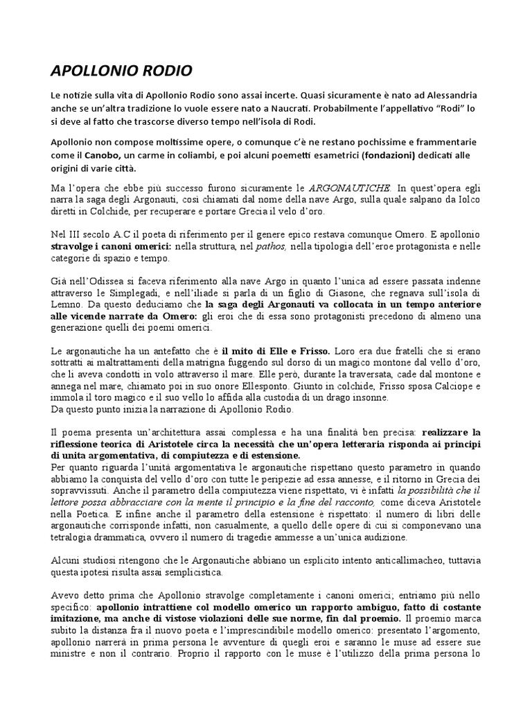 Apollonio Rodio | PDF