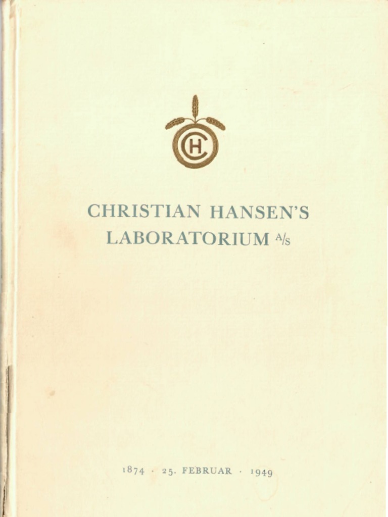 Christian Hansens Laboratorium 75 Års Jubilæum | PDF