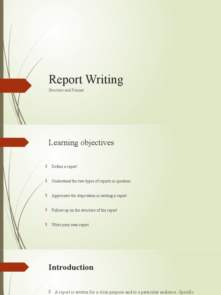 Report Writing Presentation | PDF | Logic | Information