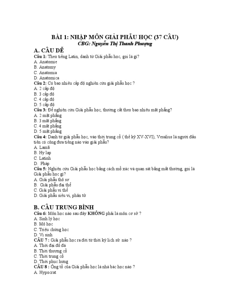 1A Nhapmon 20 B (37 Câu) | PDF