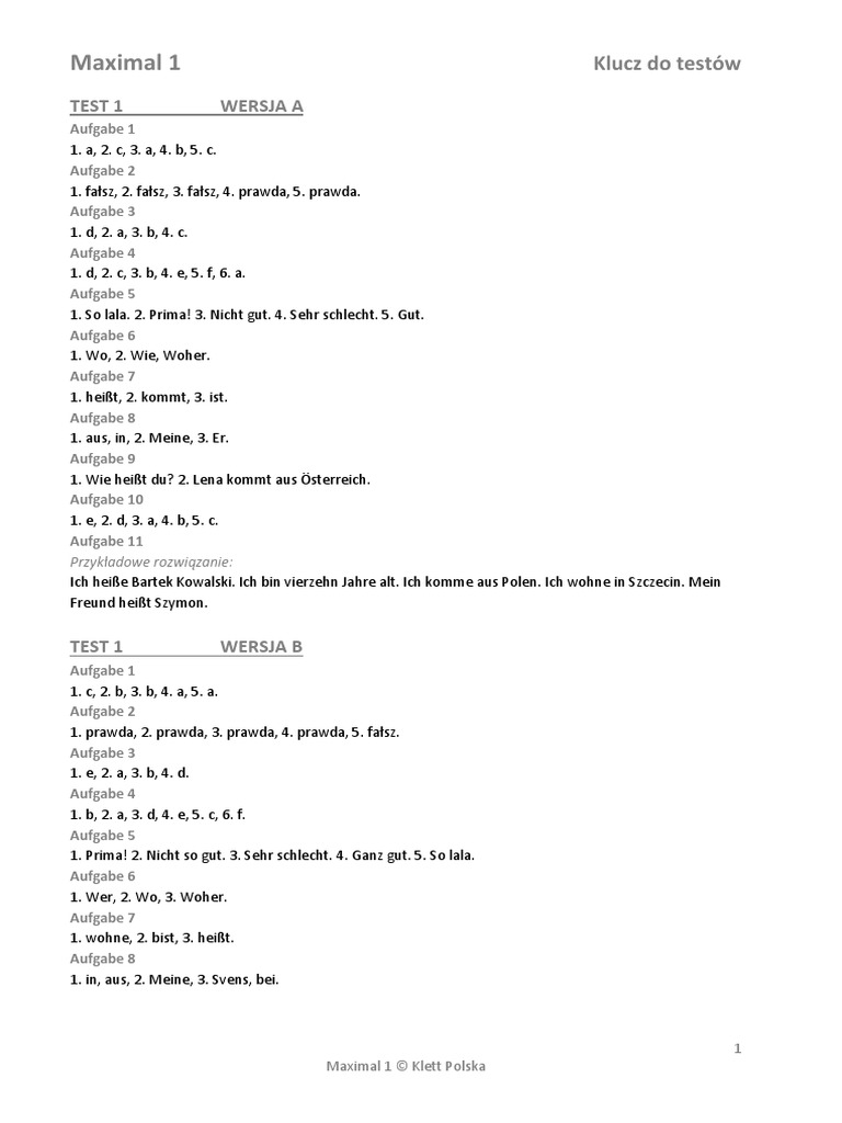 Maximal 1 Klucz Do Testów | PDF