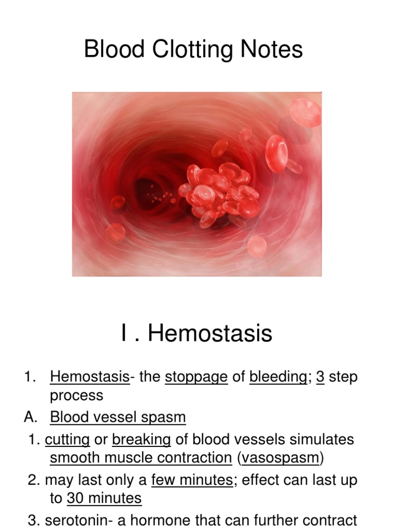 Blood Clotting Notes | PDF | Coagulation | Platelet