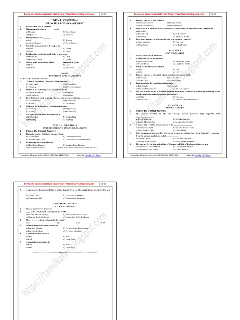 Key Concepts in Financial Markets: An Overview of Capital Markets ...