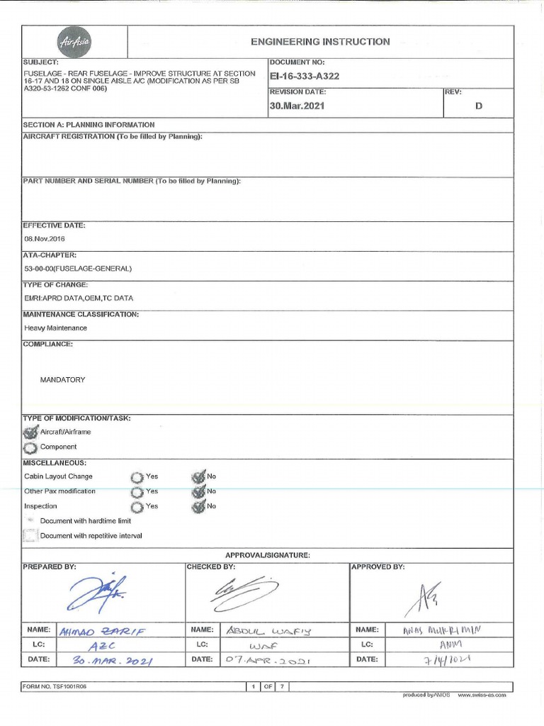 Ei-16-333-A322 Rev D TSF | PDF | Screw | Polyurethane