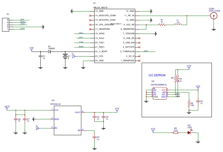 NEO-6 GPS Module Circuit Diagram | PDF