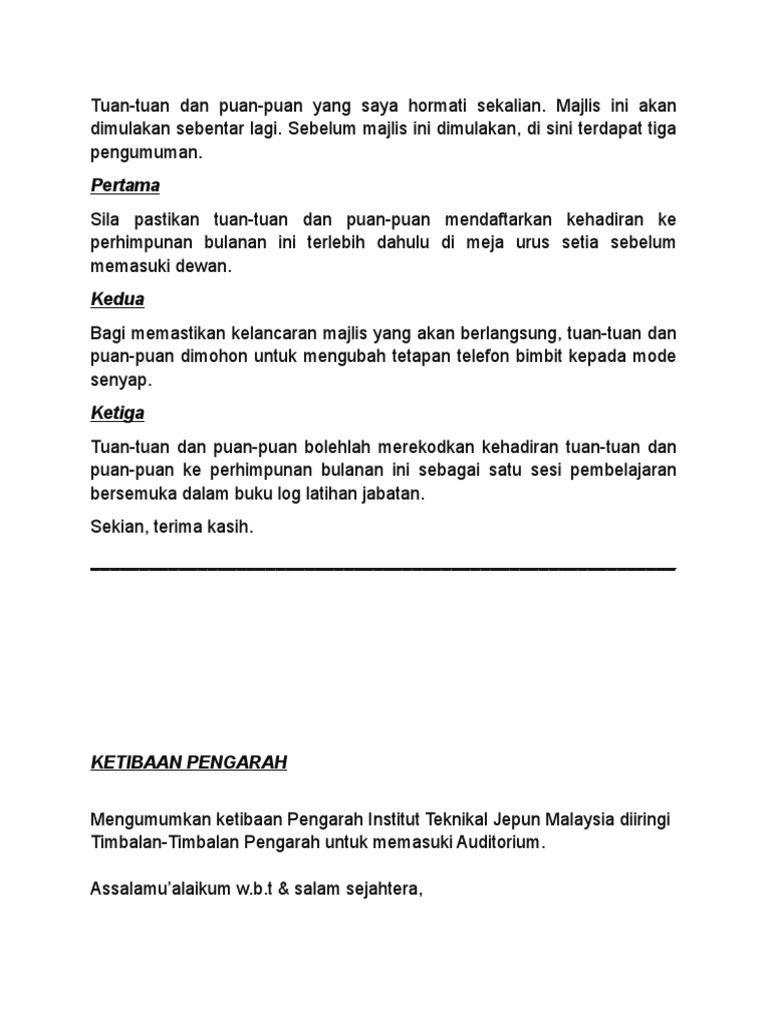 Skrip MC Edited | PDF