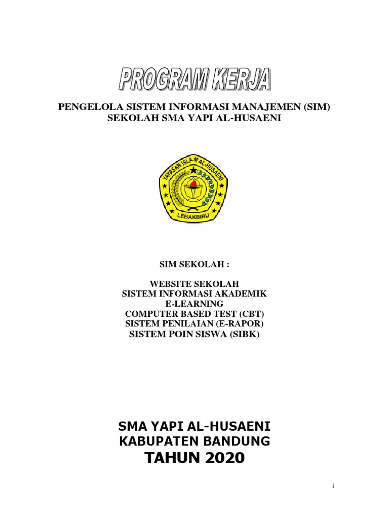 Pengelolaan SIM SMA YAPI Al-Husaeni | PDF