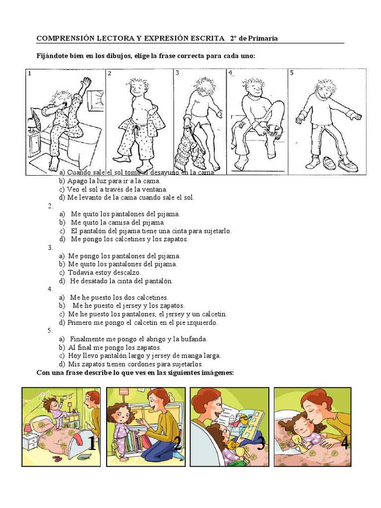 2n Comprensión Lectora y Expresión Escrita Castellano-Modelo 1r Trimestre | PDF