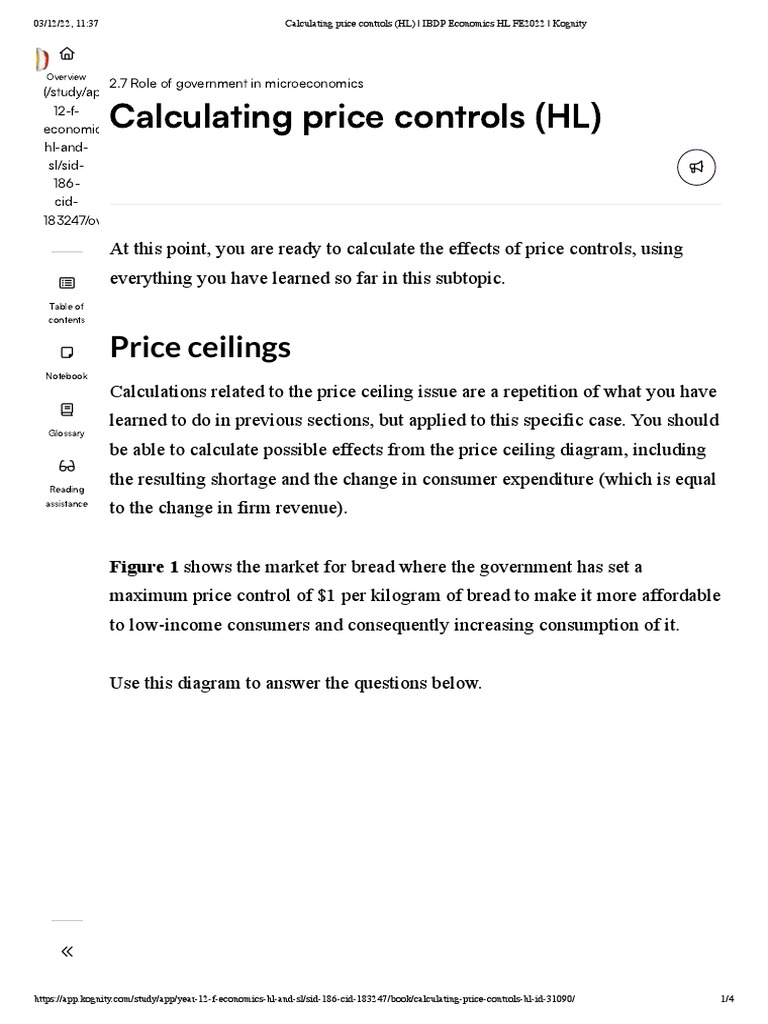 Price Control Calculations in Economics | PDF | Economic Surplus ...