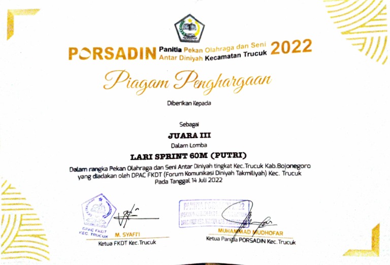 Piagam Porsadin Dinda | PDF
