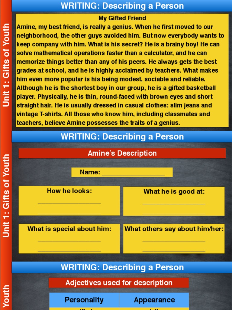 U1 Writing Describing A Person | PDF