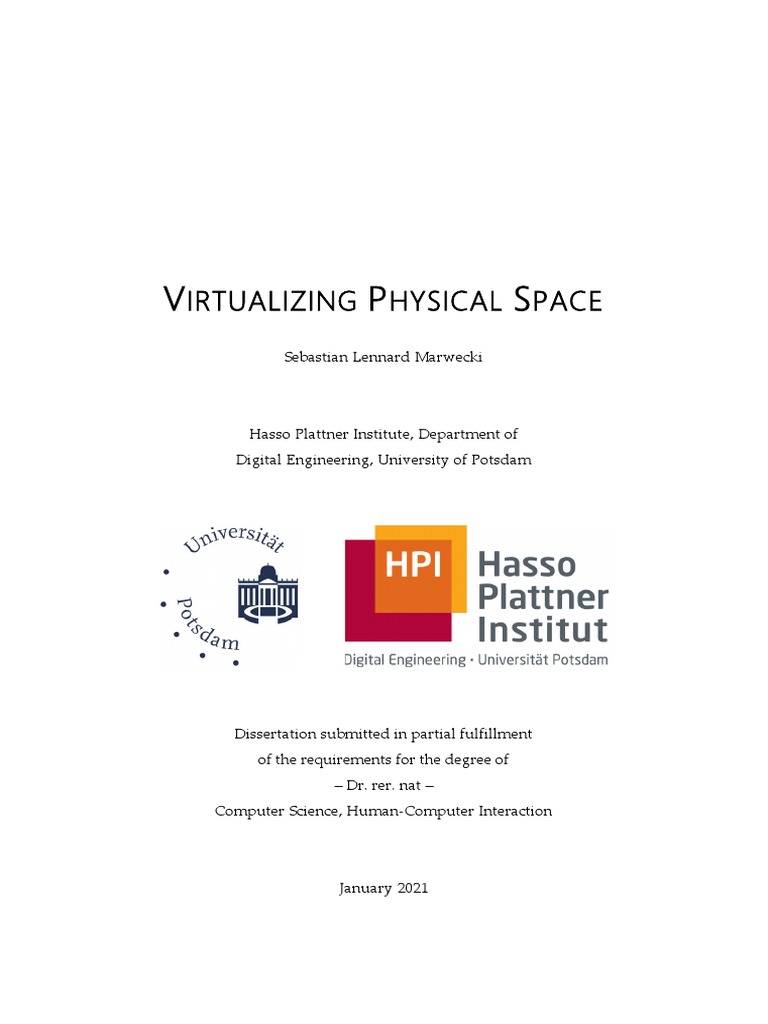 Virtualizing Physical Space | PDF | Virtual Reality | Operating System