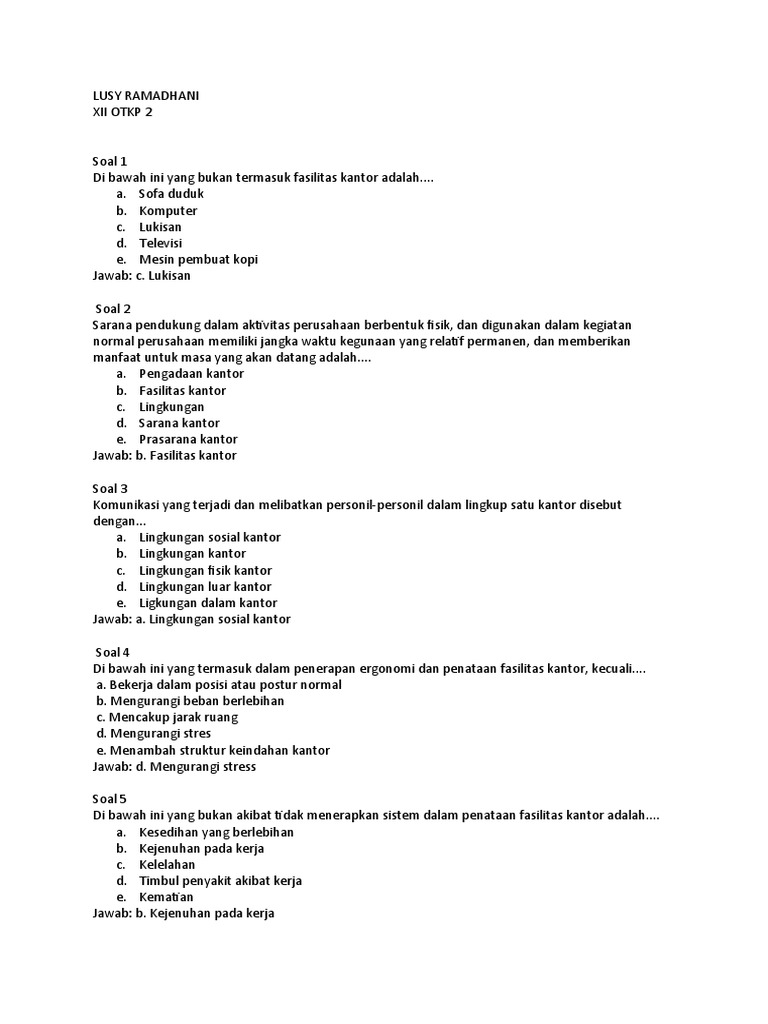 Layout Ruang Kerja | PDF