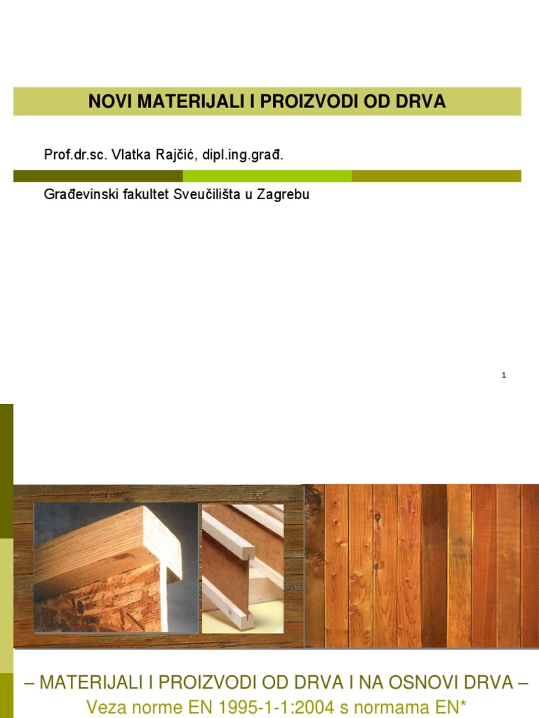 4 Novi Materijali Na Bazi Drva Predavanje 2020 | PDF