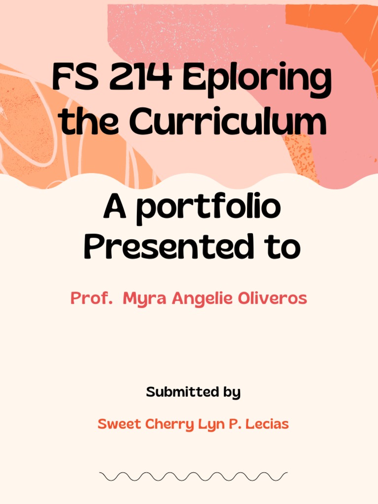 FS 214 Exploring The Curriculum | PDF | Curriculum | Teaching Method