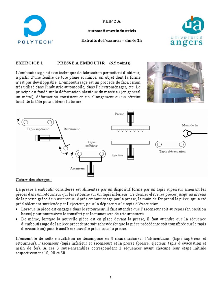 Automatismes Industriels CC 2019 2020 | PDF