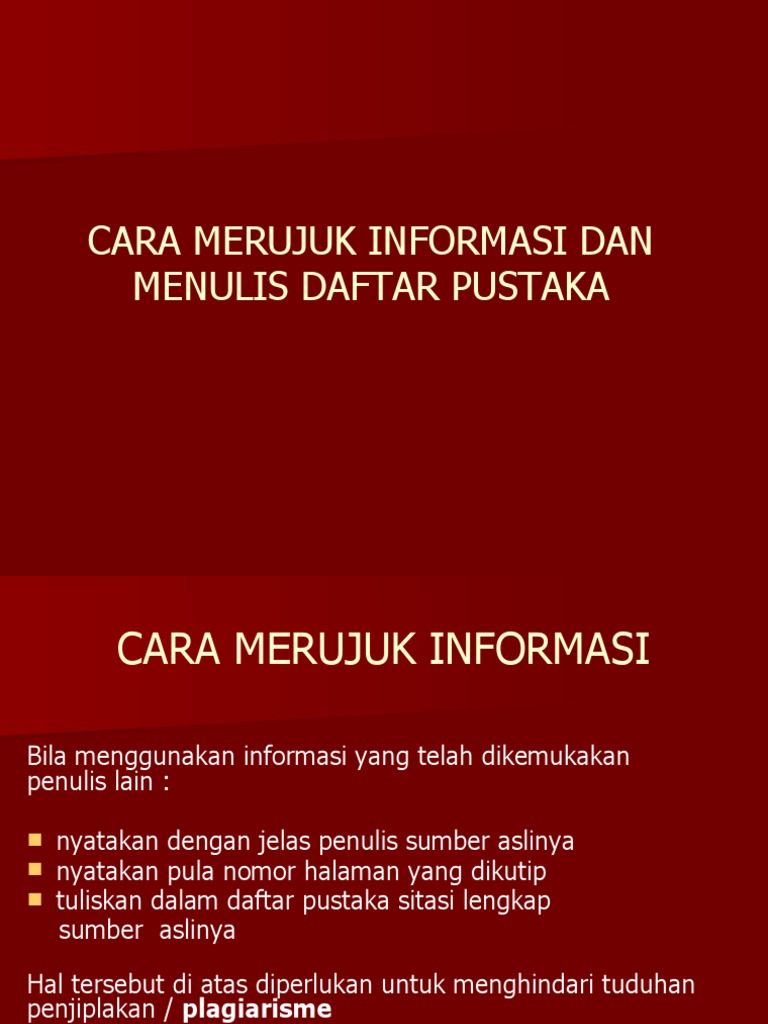 Cara Merujuk Atau Mengutip | PDF | Ilmu Sosial | Filsafat