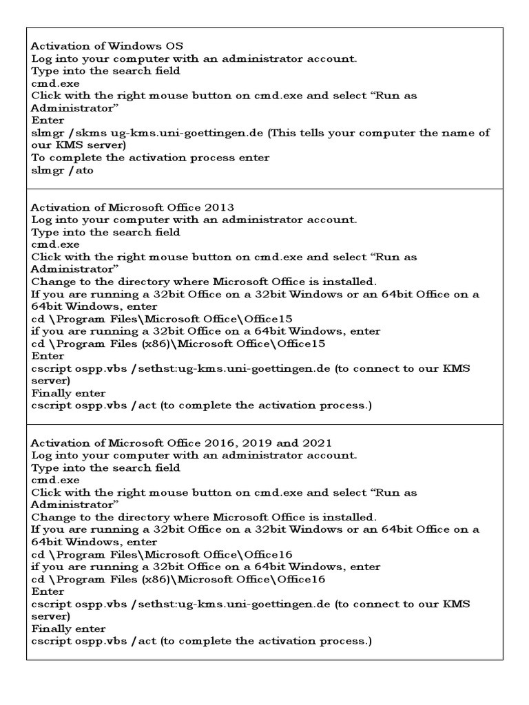 Windows & Office Activation Guide | PDF | Finance & Money Management ...