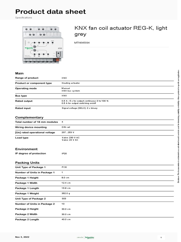 SpaceLogic KNX MTN645094 | PDF | Electronics | Electrical Equipment