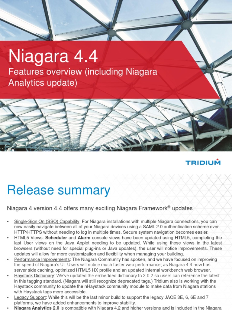 Niagara 4.4 Features Overview | Download Free PDF | World Wide Web ...