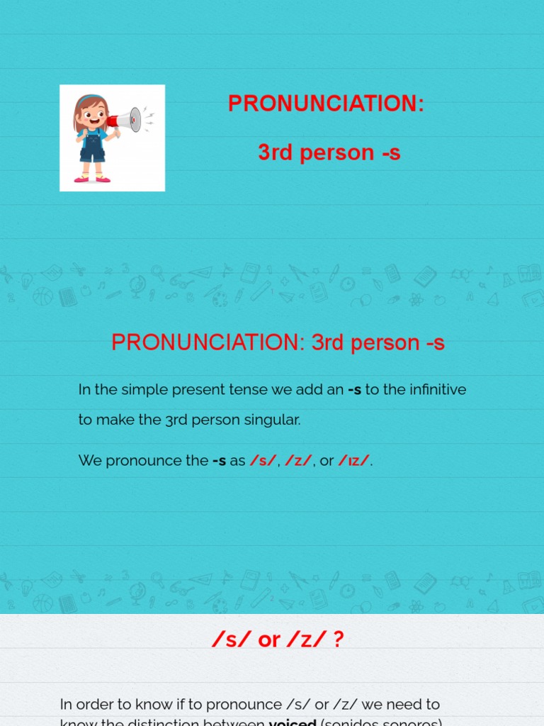 3A Pronunciation 3rd Person - S | PDF