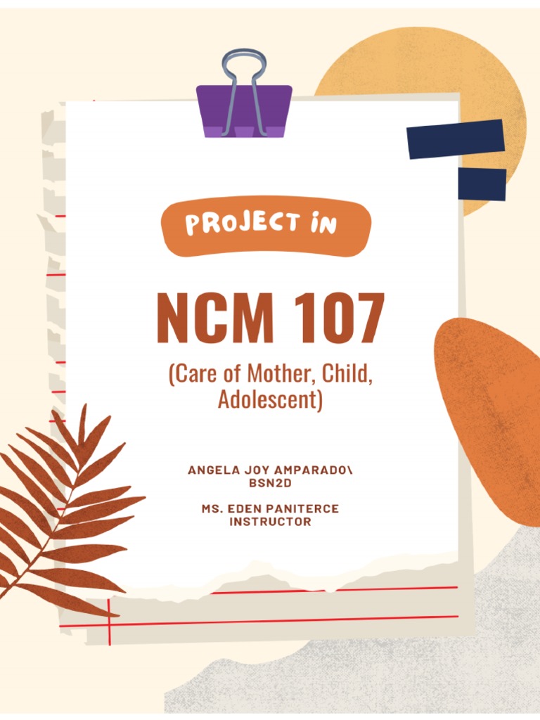 Final Project in Ncm107 - Amparado, Angela Joy D. | PDF | Pregnancy ...