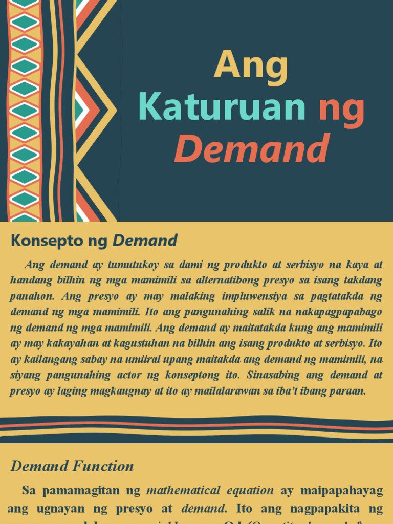 Ang Katuruan NG Demand | PDF