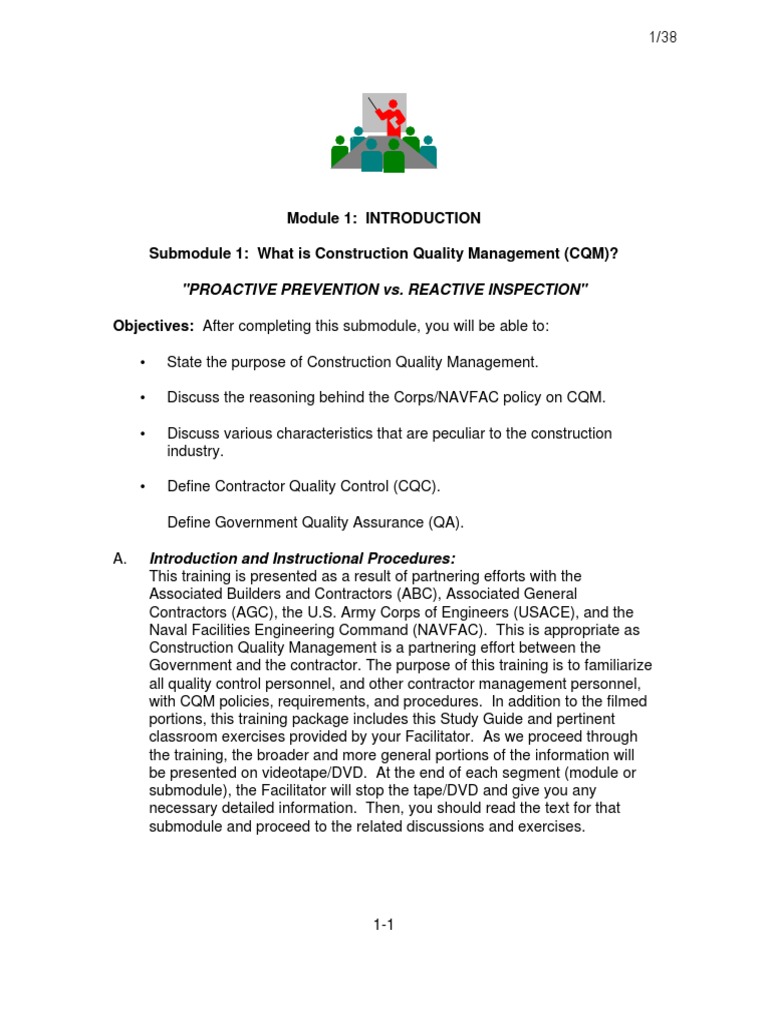 03a Module 01 Sept2019-Onl | PDF | Quality Assurance | Specification (Technical Standard)