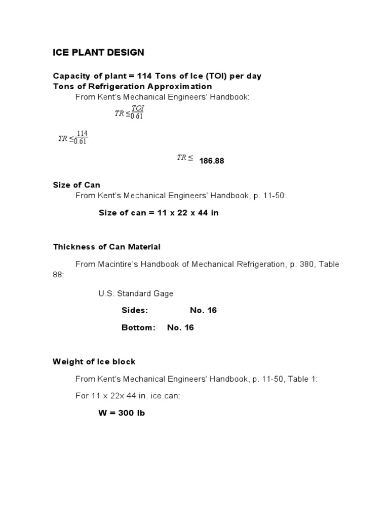 Ice Plant and Cold Storage Design | PDF | Refrigeration | Ice